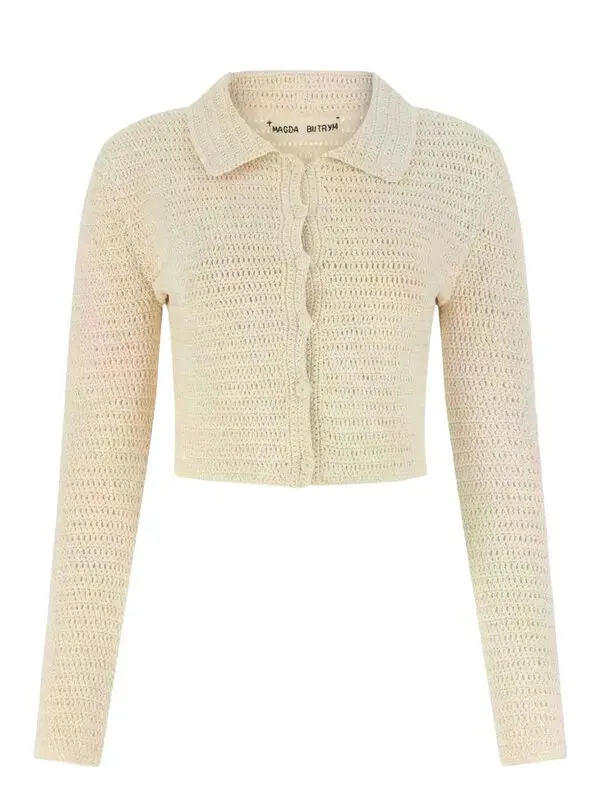 Magda Butrym Crochet Knit Shirt - Neutrals