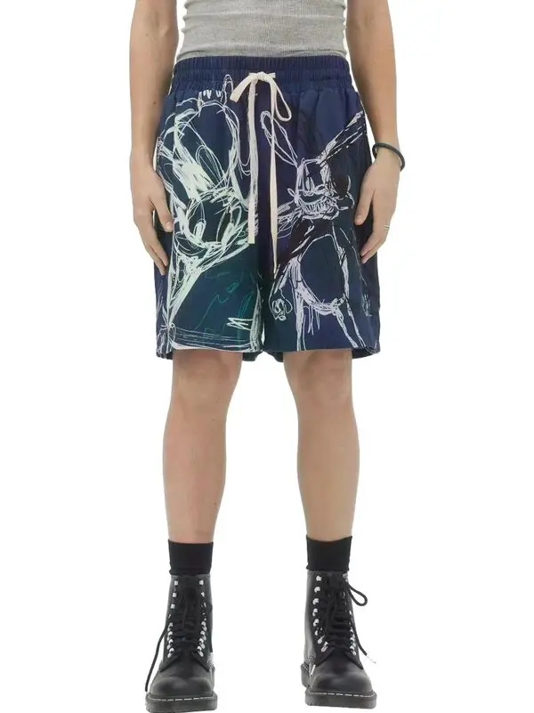 DOMREBEL Roo Drawstring Shorts - Blue