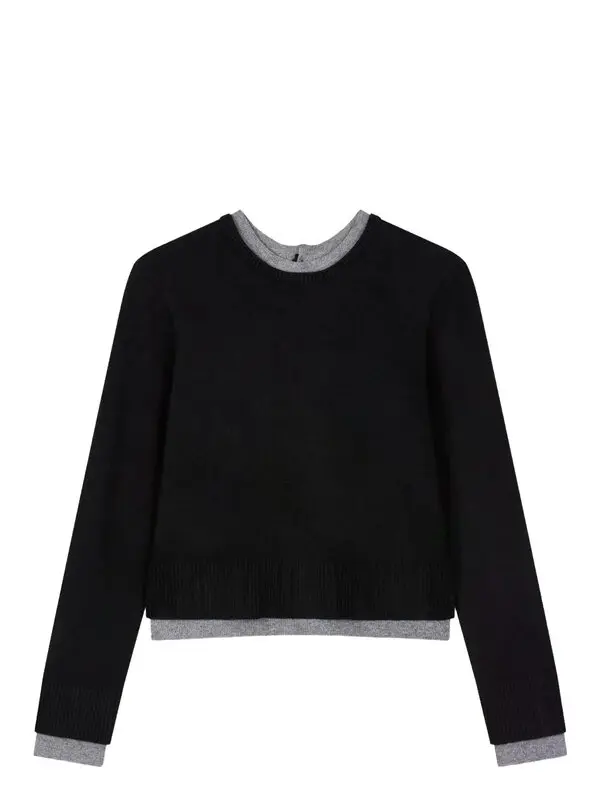 STUDIO TOMBOY Round Neck Sweater - Black