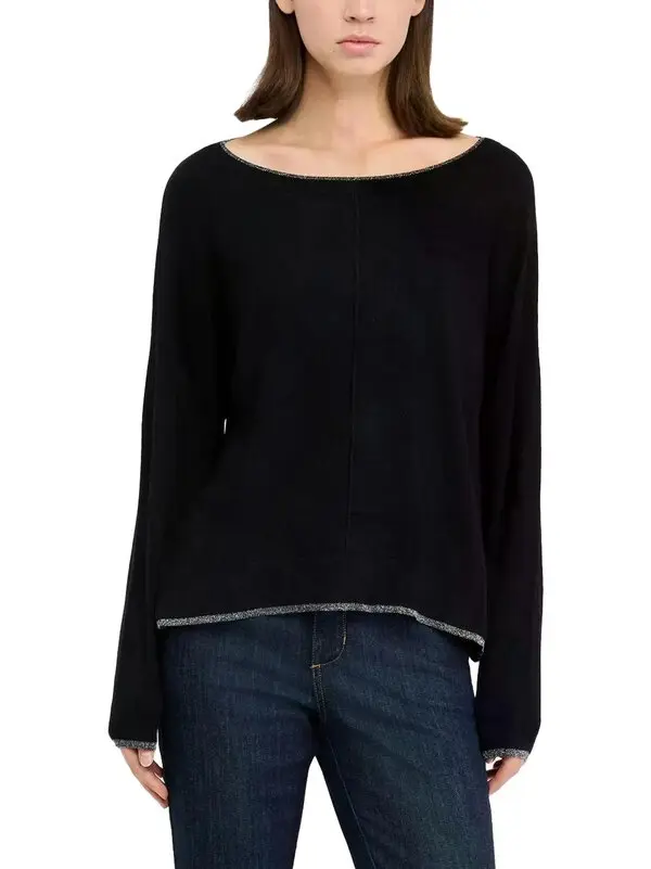 Liu Jo Lurex Detail Sweater - Black