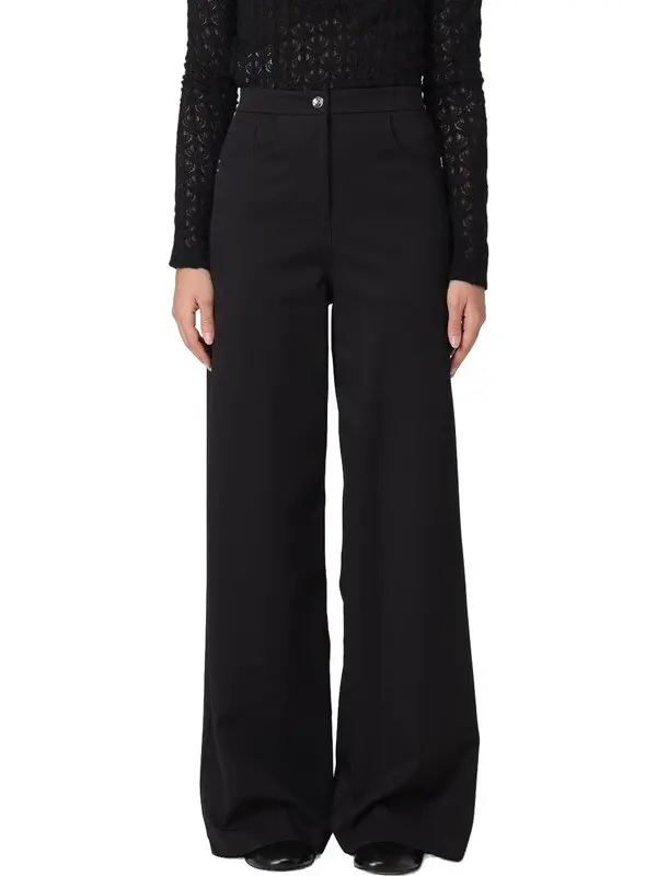 Patrizia Pepe Wide Leg Trousers - Black