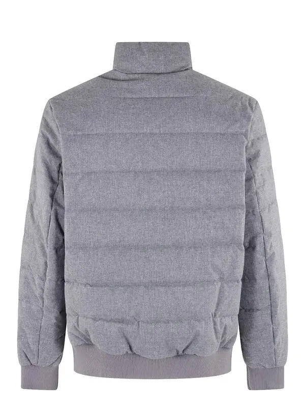 SAVE THE DUCK Quilted Zip-up Jacket - Grey