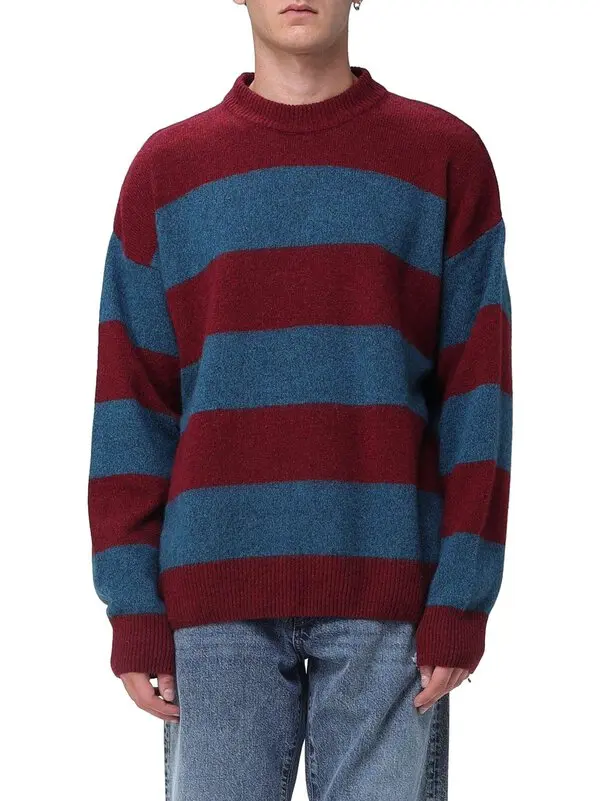 AMISH Striped Pullover Sweater - Brown