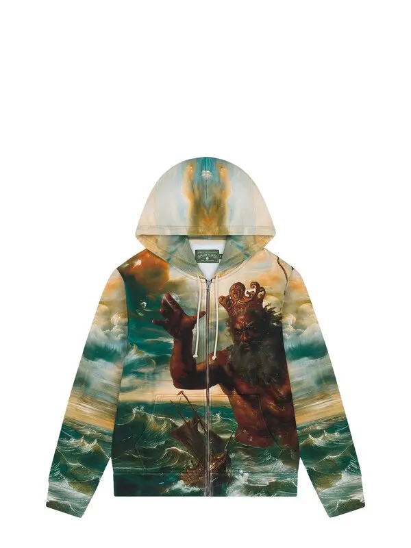 DENIM TEARS Poseidon's Revenge Zip Up Hoodie - Multicolor