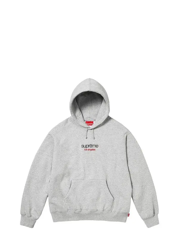 Supreme Classic Logo Los Angeles Hooded Sweatshirt - Grey