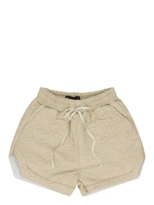 WHO DECIDES WAR BY EV BRAVADO Crinkled Tailored Shorts - Cream