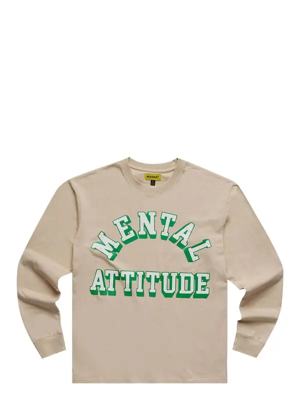 MARKET Mental Attitude Long-sleeve T-shirt - Tan