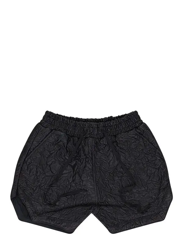 WHO DECIDES WAR BY EV BRAVADO Crinkled Tailored Shorts - Black