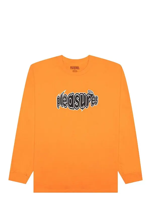 PLEASURES Strain Logo Long-sleeve T-shirt - Orange