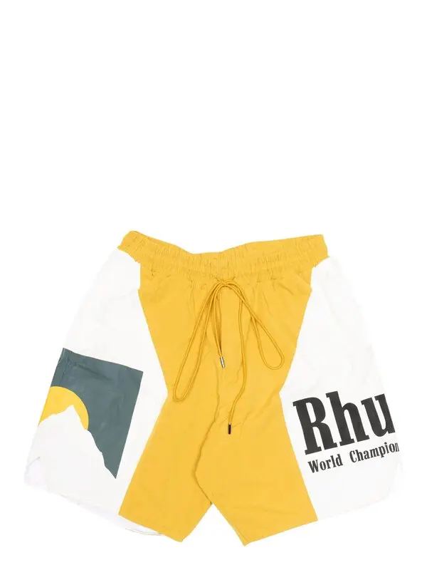 Rhude Panel Logo Short - Yellow