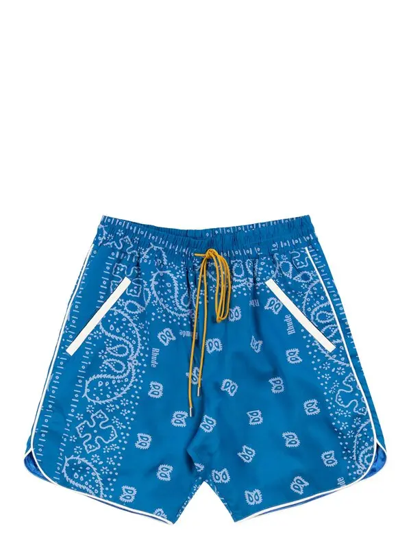 Rhude Bandana Track Shorts - Blue