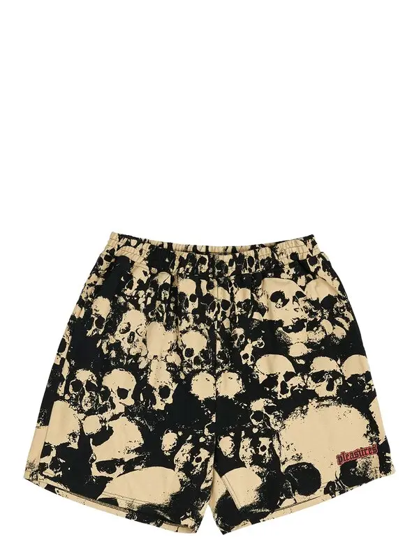 PLEASURES Despair Cotton Shorts - Black