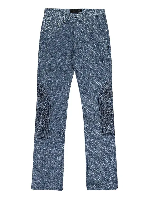 WHO DECIDES WAR BY EV BRAVADO Woven Trucker Trousers - Blue