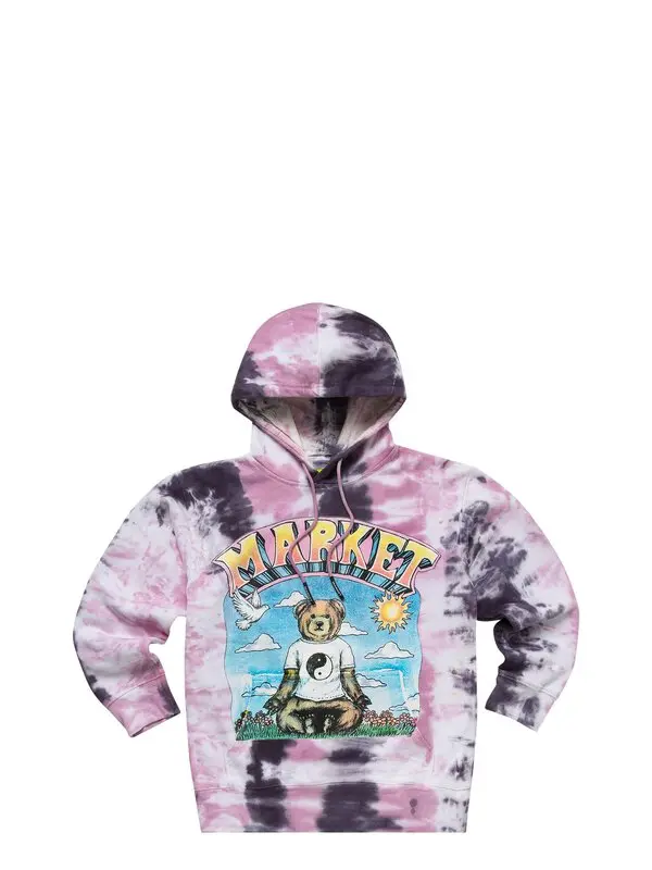 MARKET Namaste Bear Day And Night Hoodie - Purple