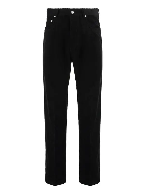 Rick Owens Corduroy Straight Trousers - Black
