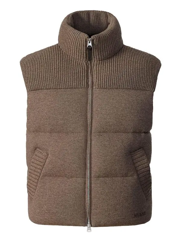 Mackage Cashmere And Wool Down Vest - Coffee