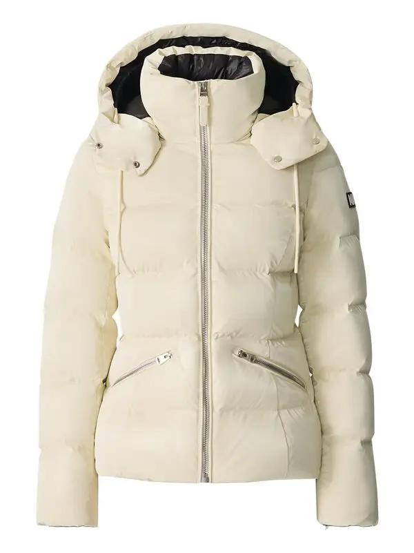 Mackage Madalyn-glo Down Jacket With Removable Hood - Cream