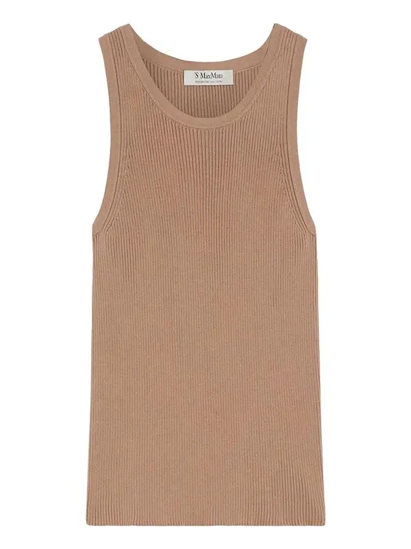 Max Mara Amburgo Rib Tank Top - Beige