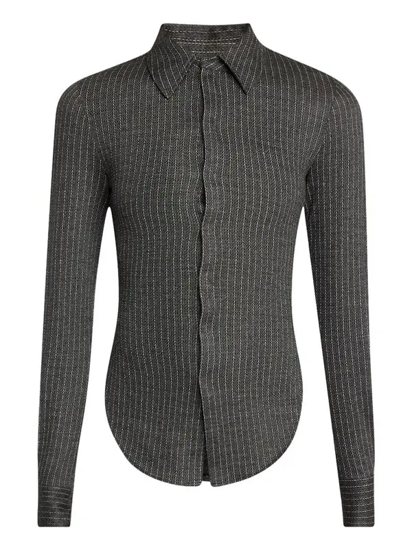 Isabel Marant Romea Pinstripe Shirt - Anthracite