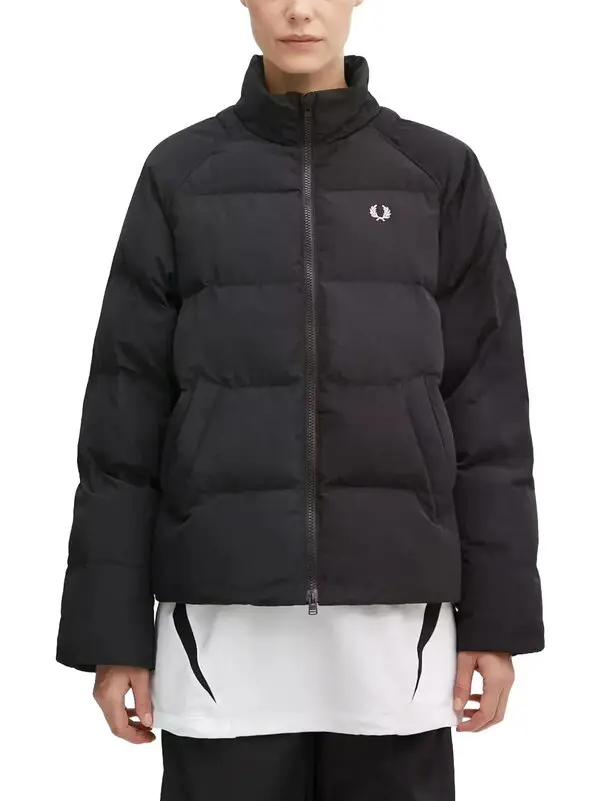 Fred Perry Logo-embroidered Padded Jacket - Black