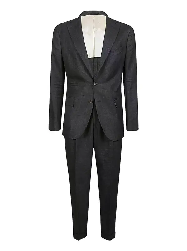 Eleventy Single-breasted Pleat Suit - Grey
