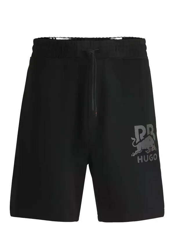 Hugo Boss Logo-print Drawstring Shorts - Black