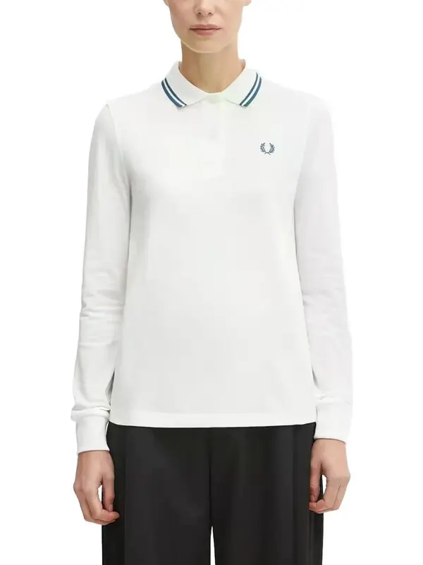 Fred Perry Logo-embroidered Polo Top - White