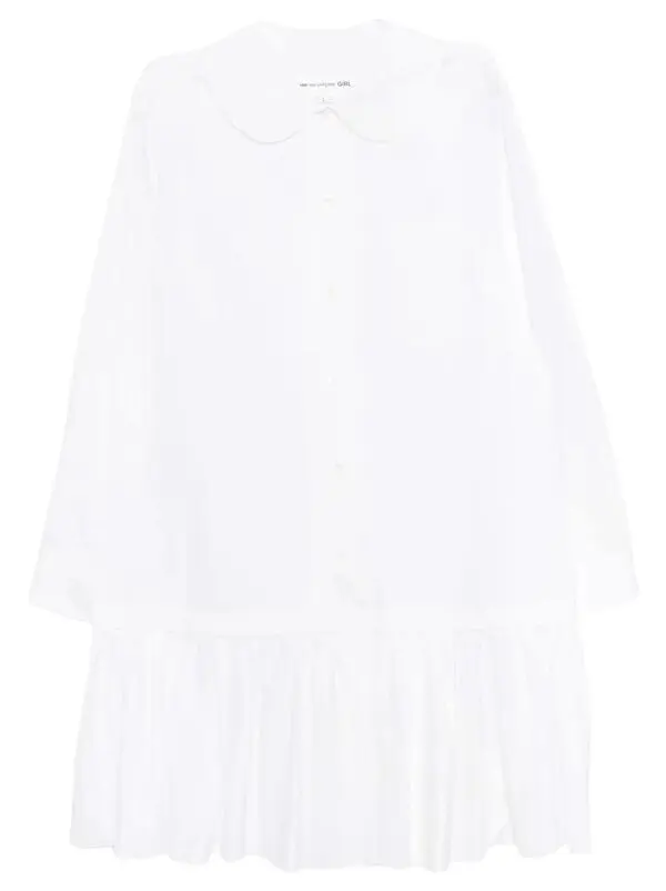 Comme Des Garçons Cotton Shirt Dress - White