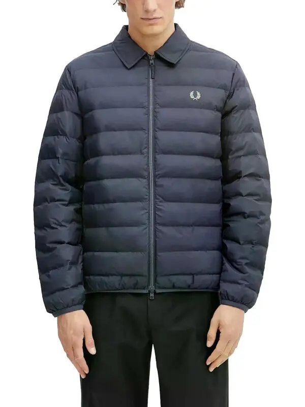 Fred Perry Logo-embroidered Padded Jacket - Blue