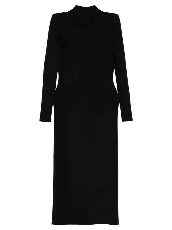 TOM FORD Knitted V-neck Dress - Black