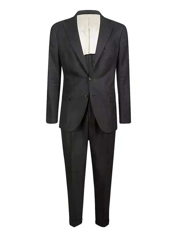Eleventy Single-breasted Suit - Black