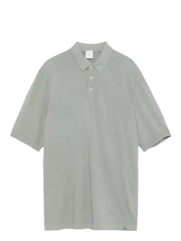 Eleventy Round Neck Polo Shirt - Green