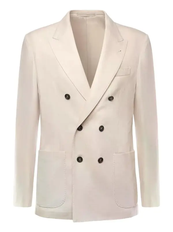 Eleventy Double-breasted Jacket - Neutrals