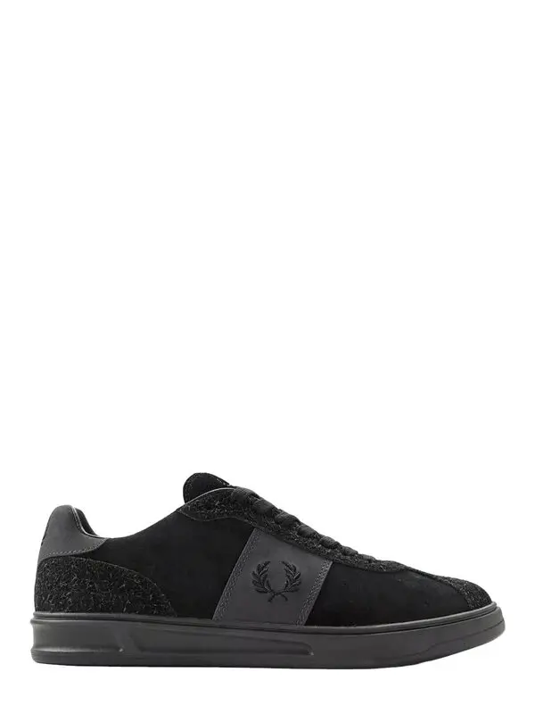 Fred Perry Logo-embroidered Sneakers - Black