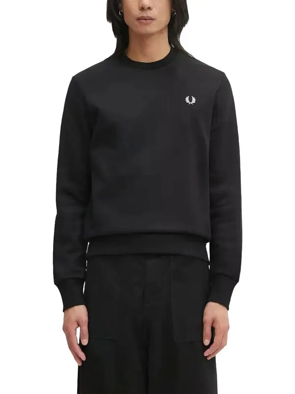 Fred Perry Logo-embroidered Sweatshirt - Black