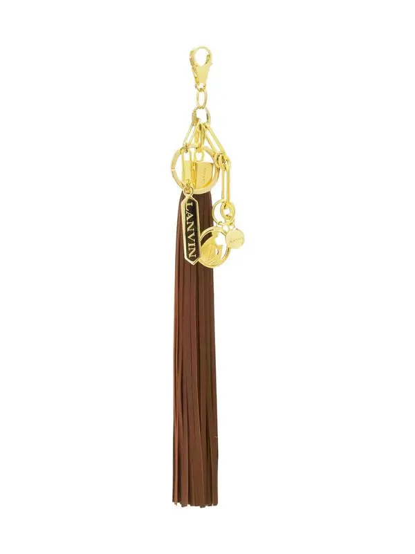 LANVIN Leather-tassel Bag Charm - Brown