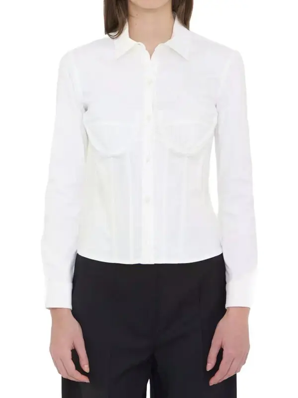 Balenciaga Corset Lace-up Shirt - White