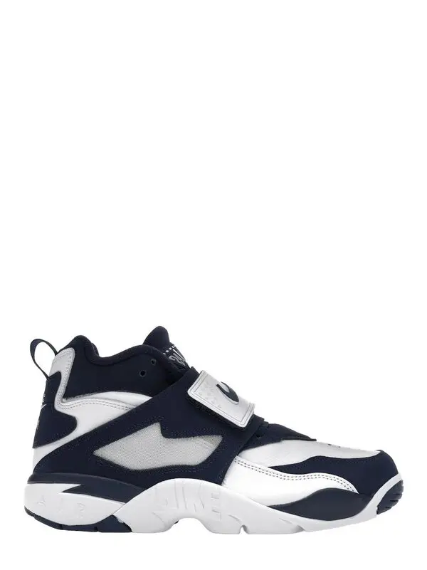 Nike Air Diamond Turf Sneakers - White/college Navy Blue/metallic Silver
