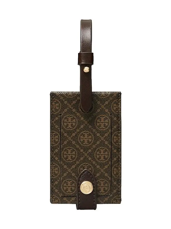 Tory Burch T Monogram Coated Canvas Luggage Tag - French Press