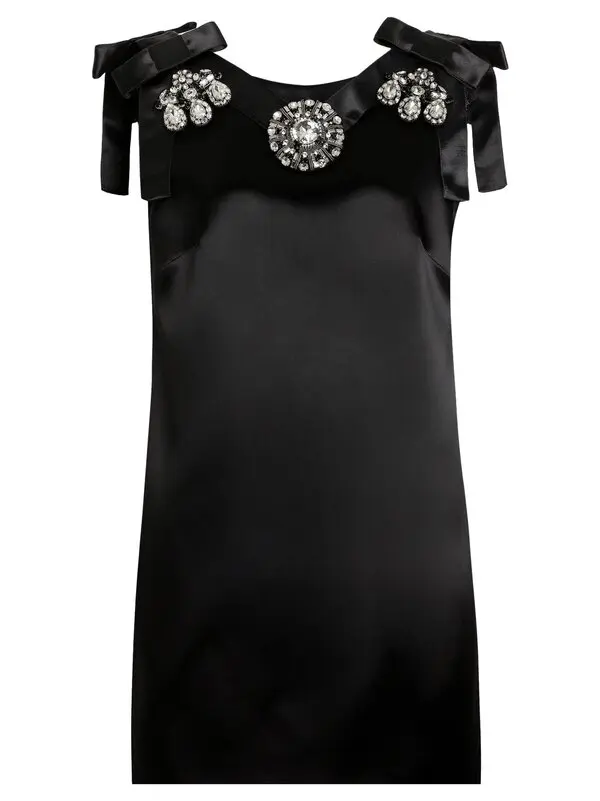 Dolce & Gabbana Stretch Satin Dress - Black