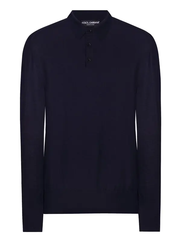 Dolce & Gabbana Cashmere And Silk Polo-shirt - Blue
