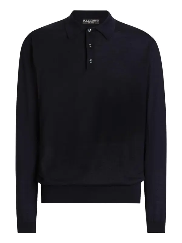 Dolce & Gabbana Cashmere Polo Shirt - Blue