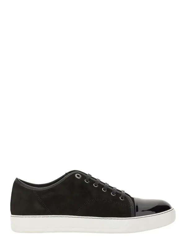 LANVIN Low Top Suede Sneakers - Black