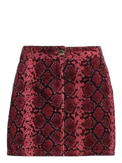 Pinko Mini Skirt With Animal Print - Garnet