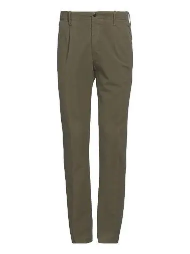 Incotex Slowear Military Cotton-elastane Slacks - Green