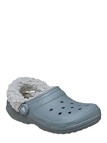 Pink Crocs Classic Fleece Lined Clog - Grey