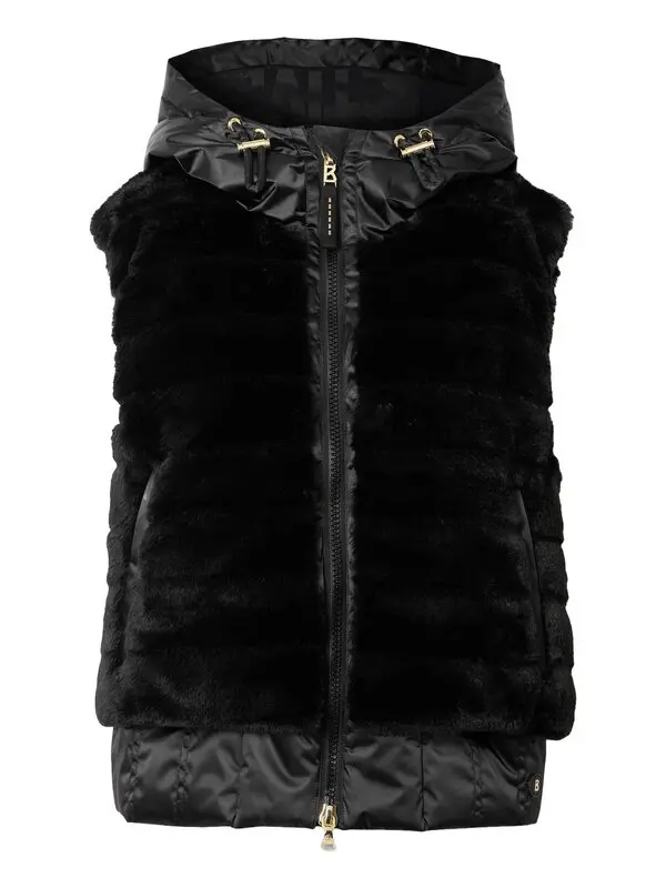 Bogner Yumi Hooded Quilted Down Ski Vest - Black