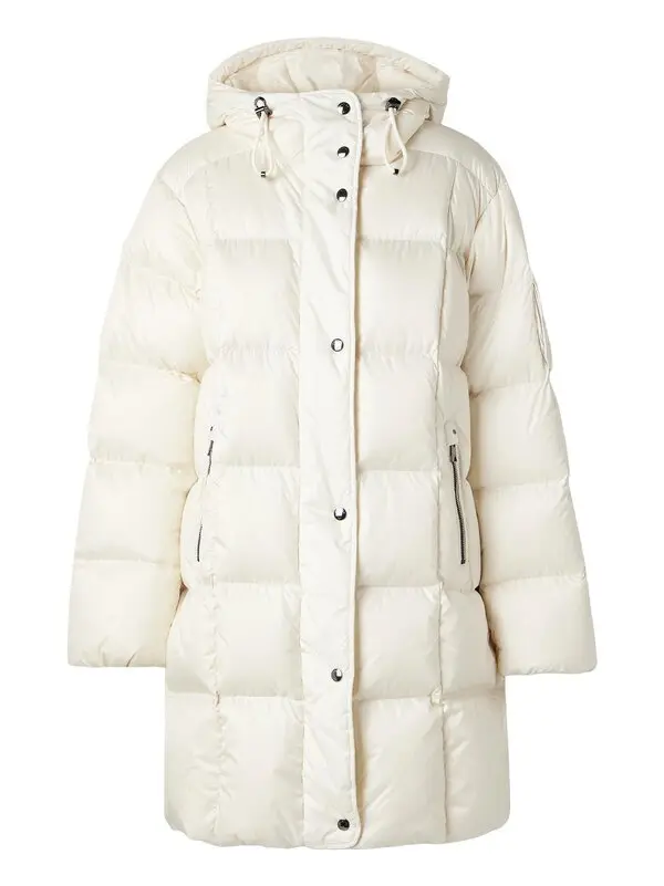 Bogner Hooded Quilted Down Ski Jacket - Ivory
