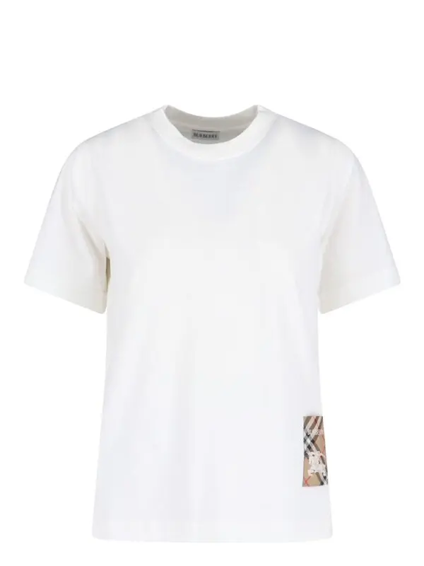 Burberry Check T-shirt - White