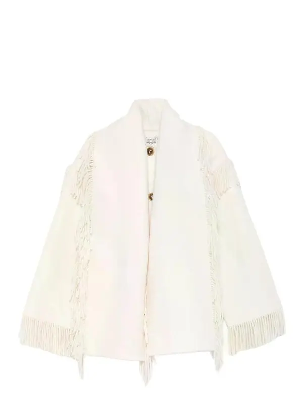 TOTEME Fringed Mantel Jacket - Neutrals